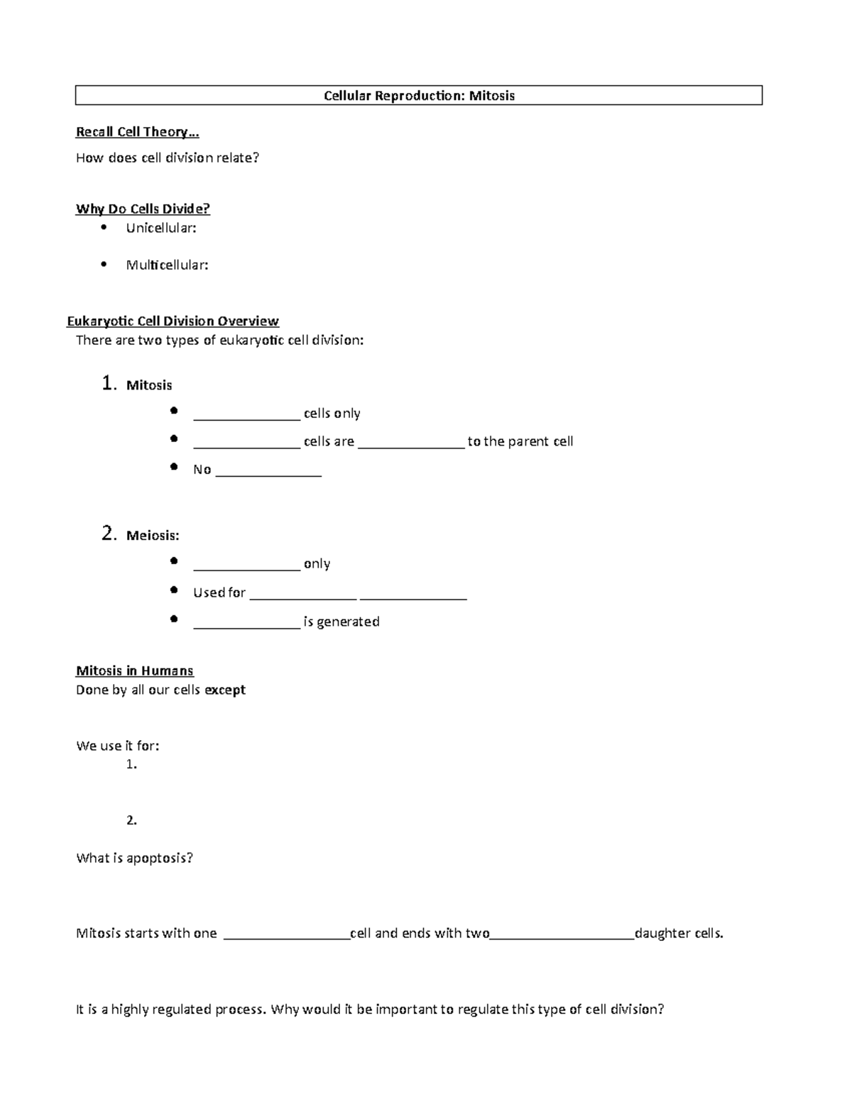 BIOL 1110 Cell Division Outline FA21 Recall Cell Theory How Does biol-1110-cell-division-outline-fa21-recall-cell-theory-how-does