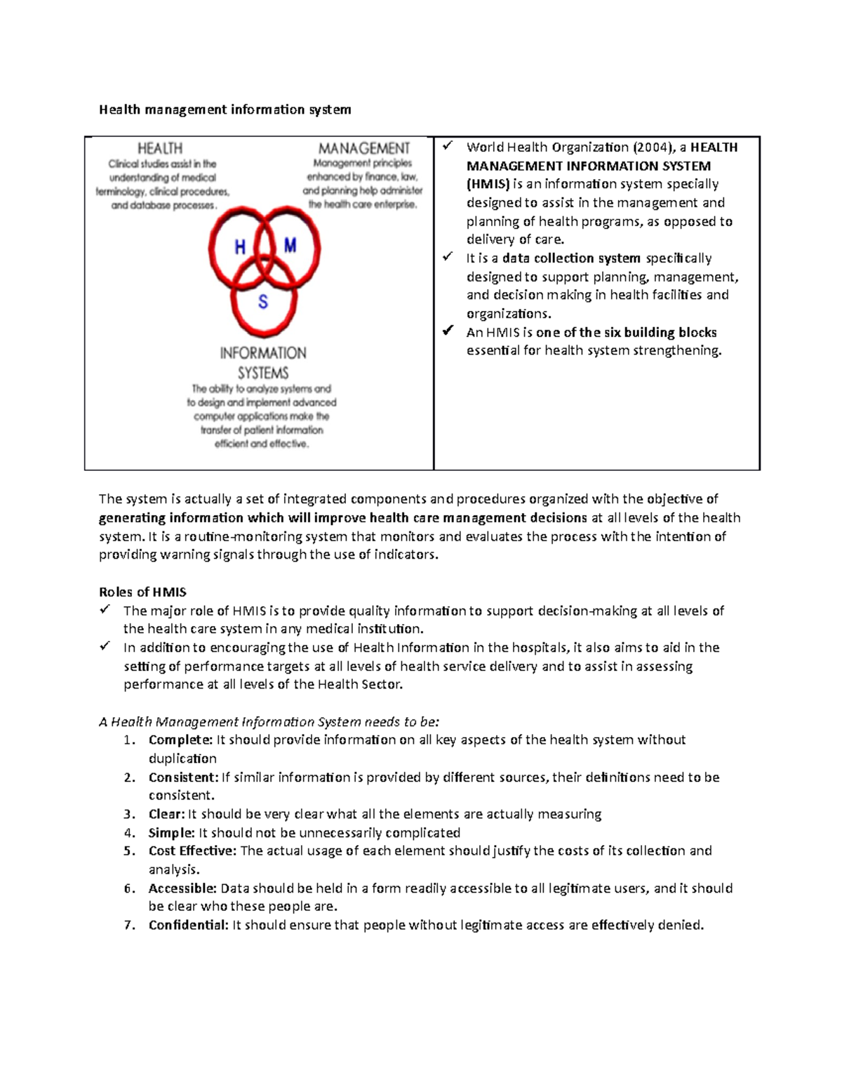 LEC 2 IN Health Information System FOR Medical Laboratory Science ...