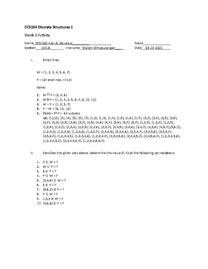CCS104 Discrete Structures 1 week1-2.1 activity - DE Jesus - CCS104 ...