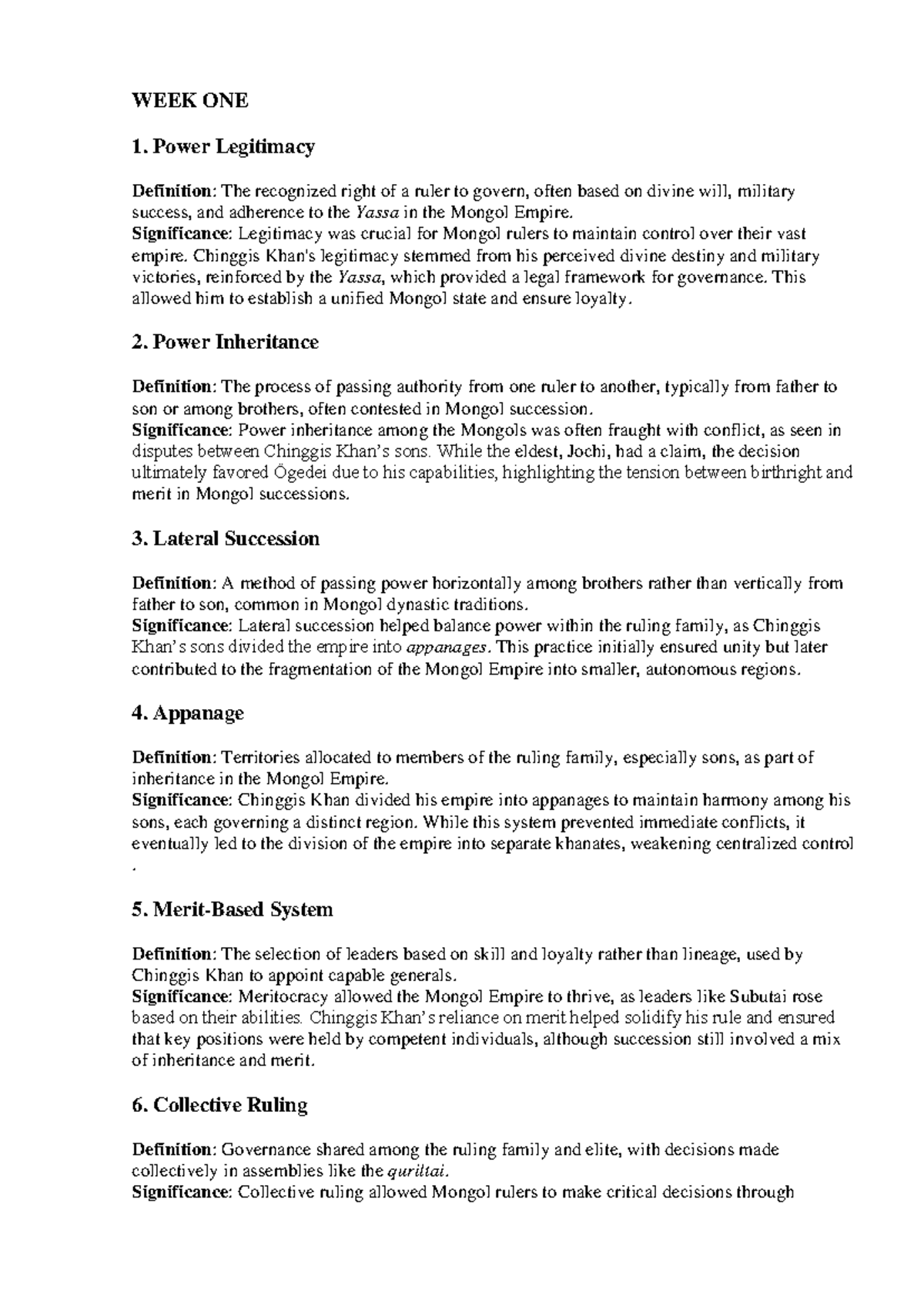 Terms for hok midterm - Делал не я - WEEK ONE 1. Power Legitimacy ...