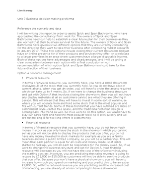 Unit 7 Business Decision Making - Copy - Unit 7 Business Decision ...
