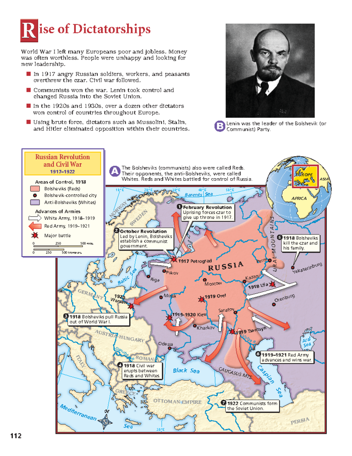 NYS2158A63 downloadable maps - RR ise of Dictatorships World War I left ...