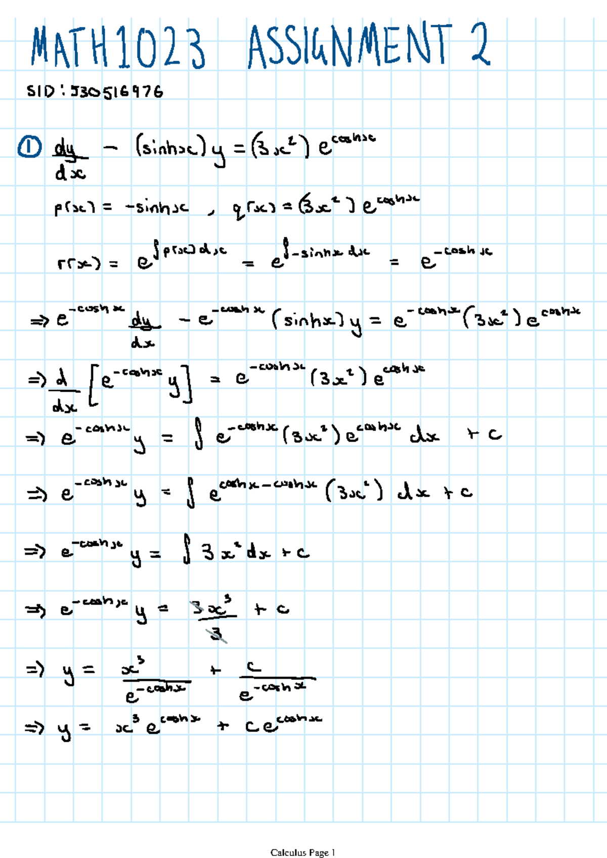 MATH1023 Assignment 2 - Math1023 - Studocu