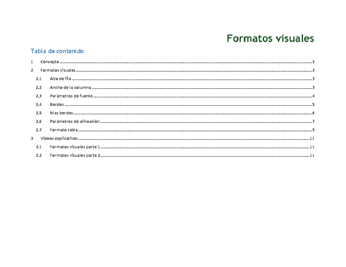 1. Formatos visuales - - Studocu