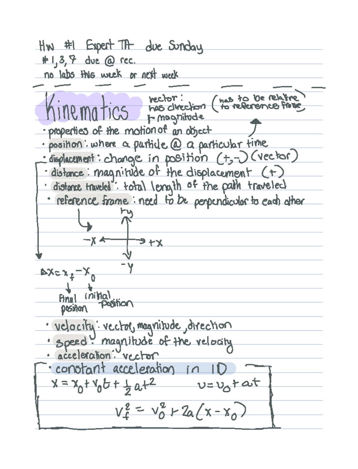 Chapter 1 - PHY 2053C Lecture Notes Almaraz-Calderon - Hw 1 Expert TA ...