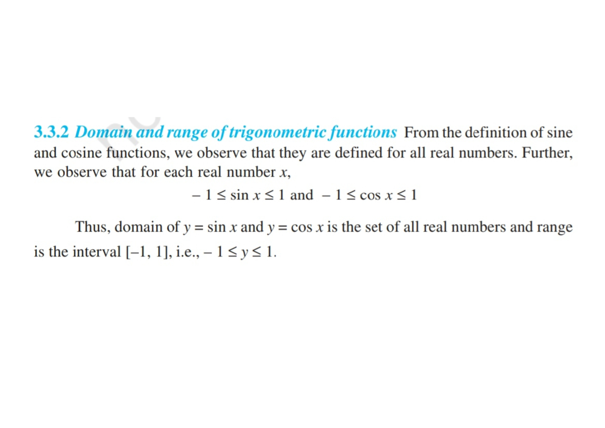 Domain and Range of Trigonometry - Maths grade11 - Studocu
