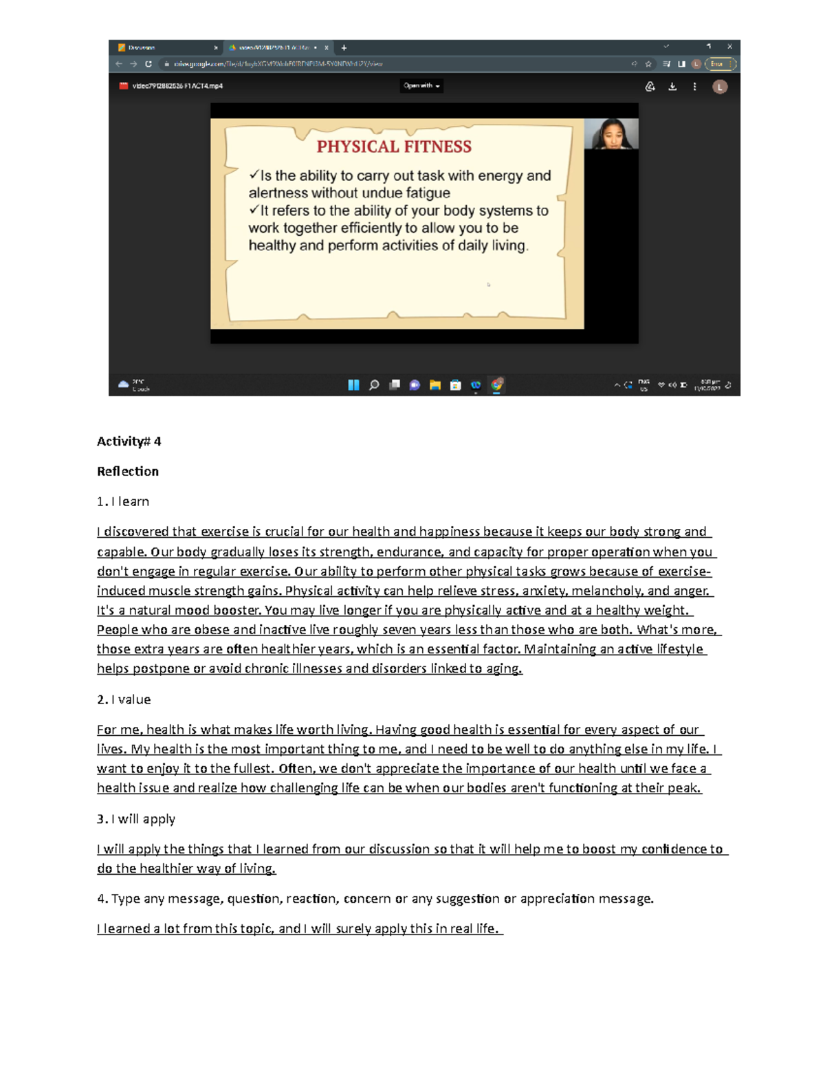 Activity 4 Reflection - Activity# 4 Reflection I learn I discovered ...