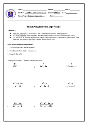 Q2 Mathematics 8 Module 1 - Mathematics Quarter 2 – Module 1: Linear ...