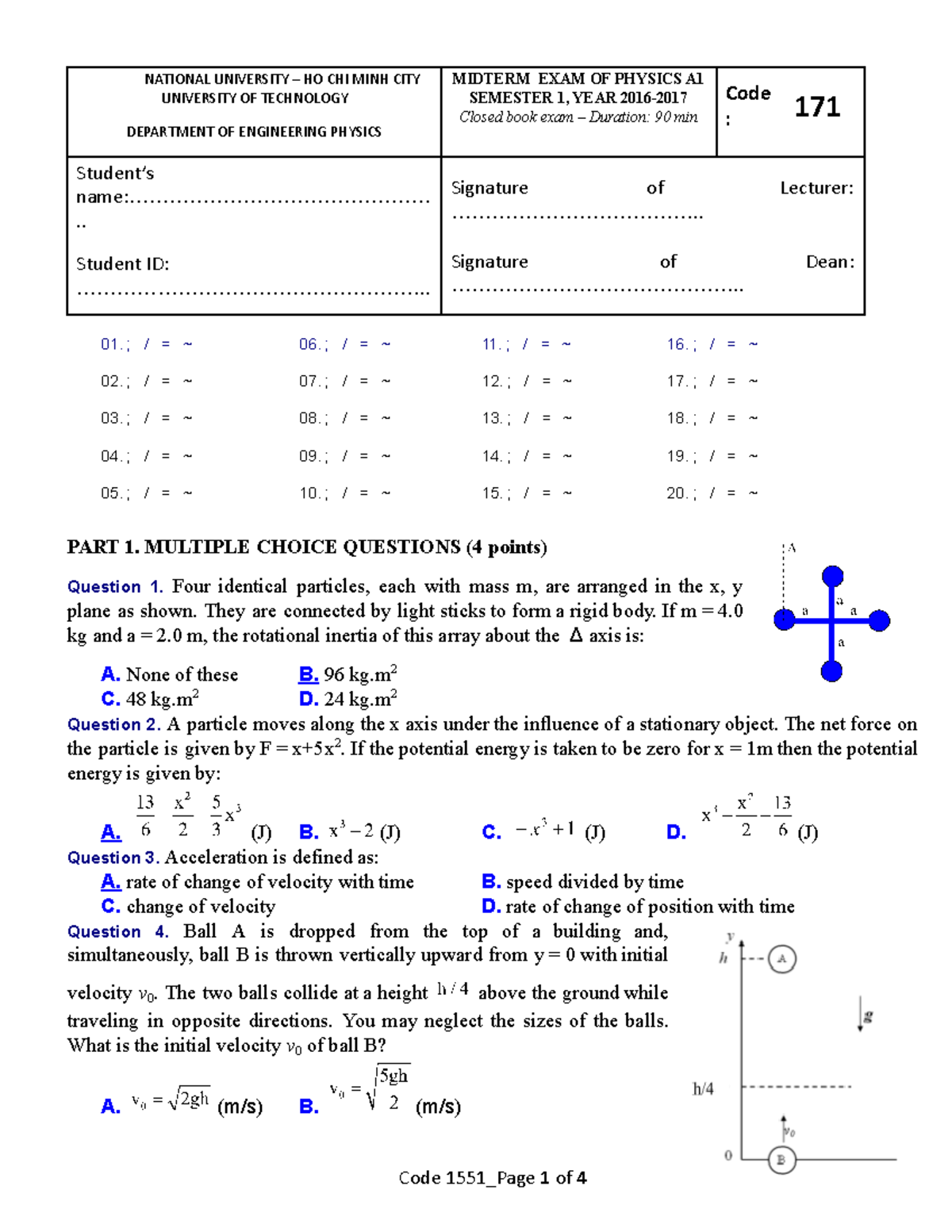 Midterm-Exam - Note - NATIONAL UNIVERSITY – HO CHI MINH CITY UNIVERSITY ...