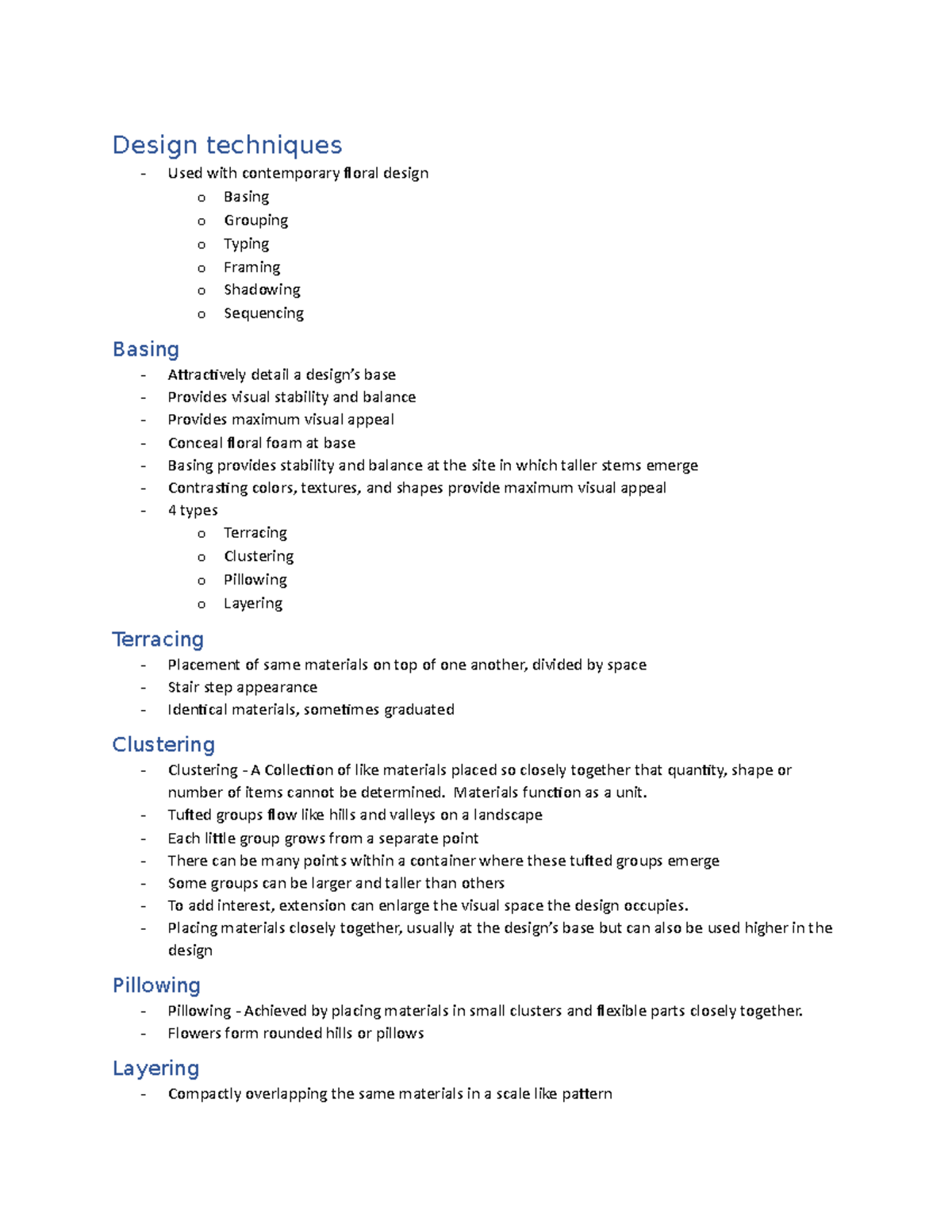 Design techniques - Design techniques Used with contemporary floral ...