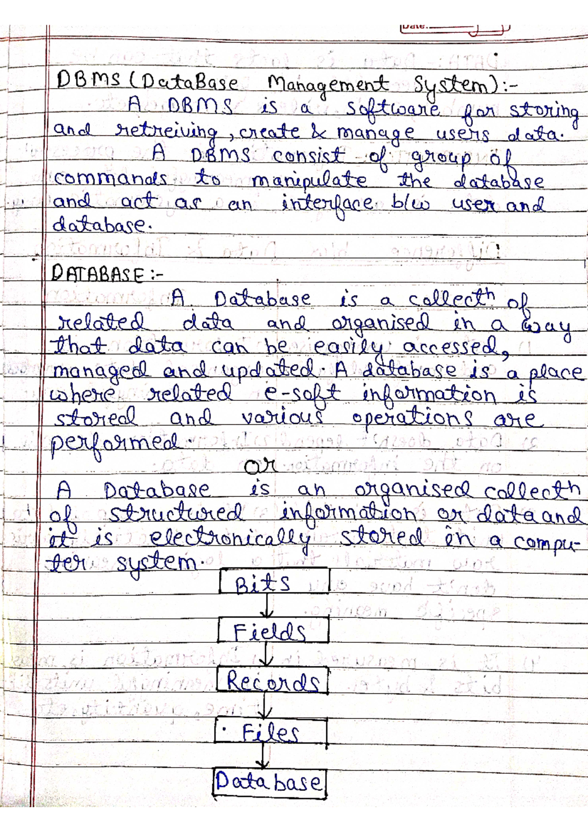 DBMS UNIT-1 - B.tech - Studocu