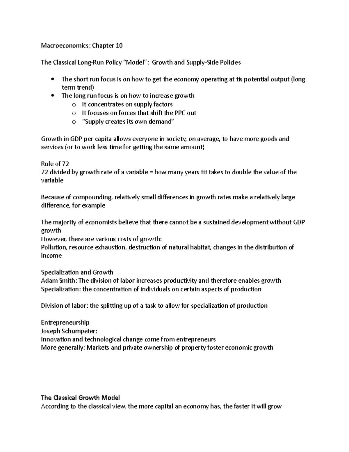 Chapter 10 - Lecture notes required for quizzes, tests, exams, etc ...