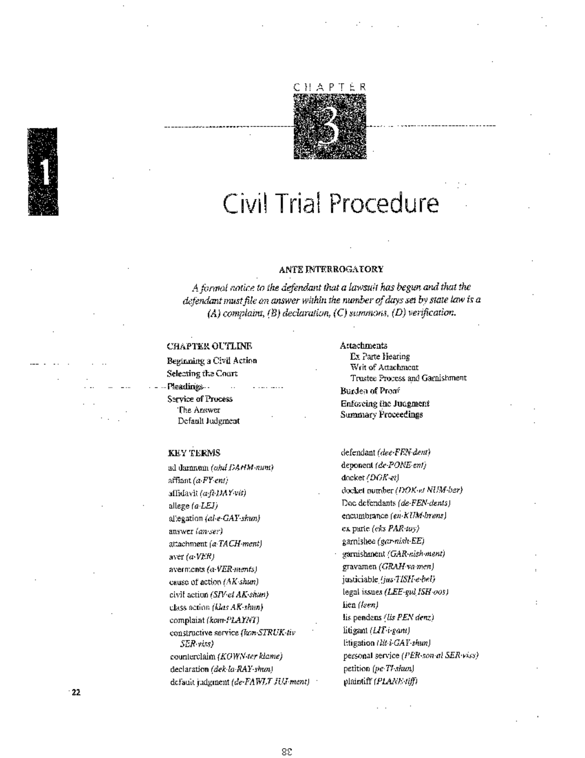 Legal Terms - Civil Trial Procedure - Tiếng Anh - Studocu