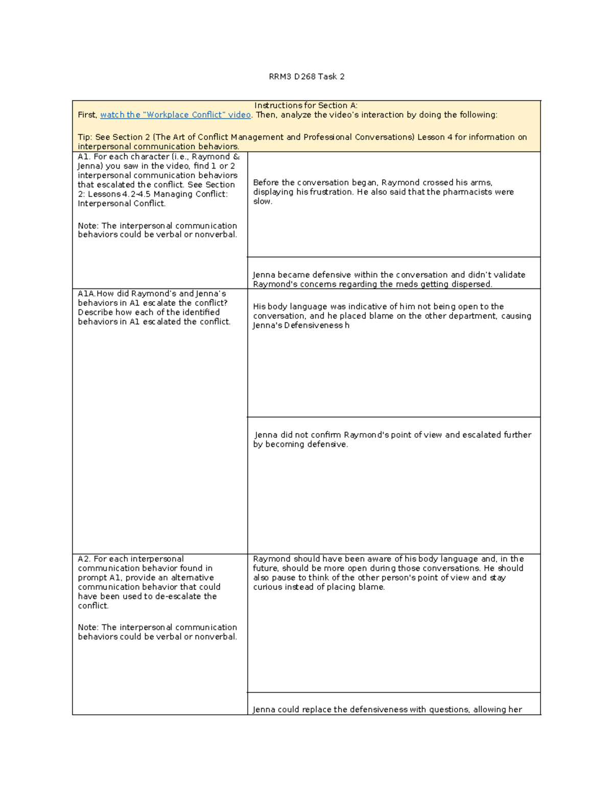 RRM3 D268 Task 2 ppandem - RRM3 D268 Task 2 Instructions for Section A ...