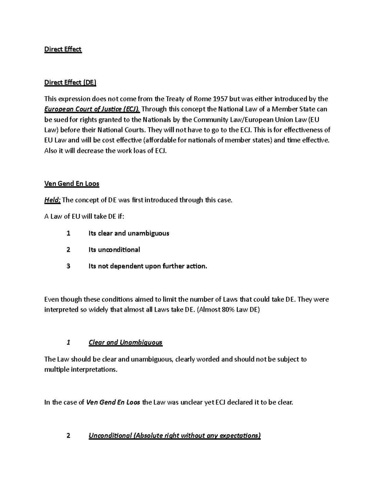 Direct Effect Eu Law Direct Effect Direct Effect De This Expression Does Not Come From The