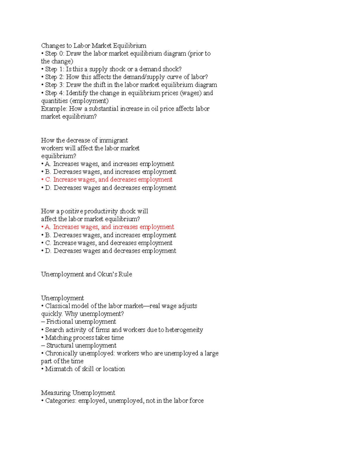 Chapter 3 Productivity Notes to Upload Part 3 - Changes to Labor Market ...