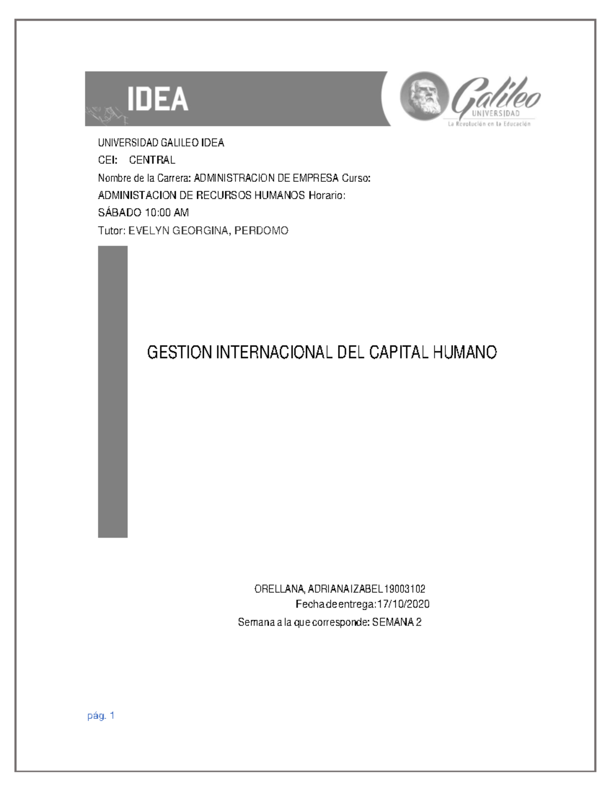 TareaTarea 3 Administracion de Recursos Humanos Universidad Galileo por ...