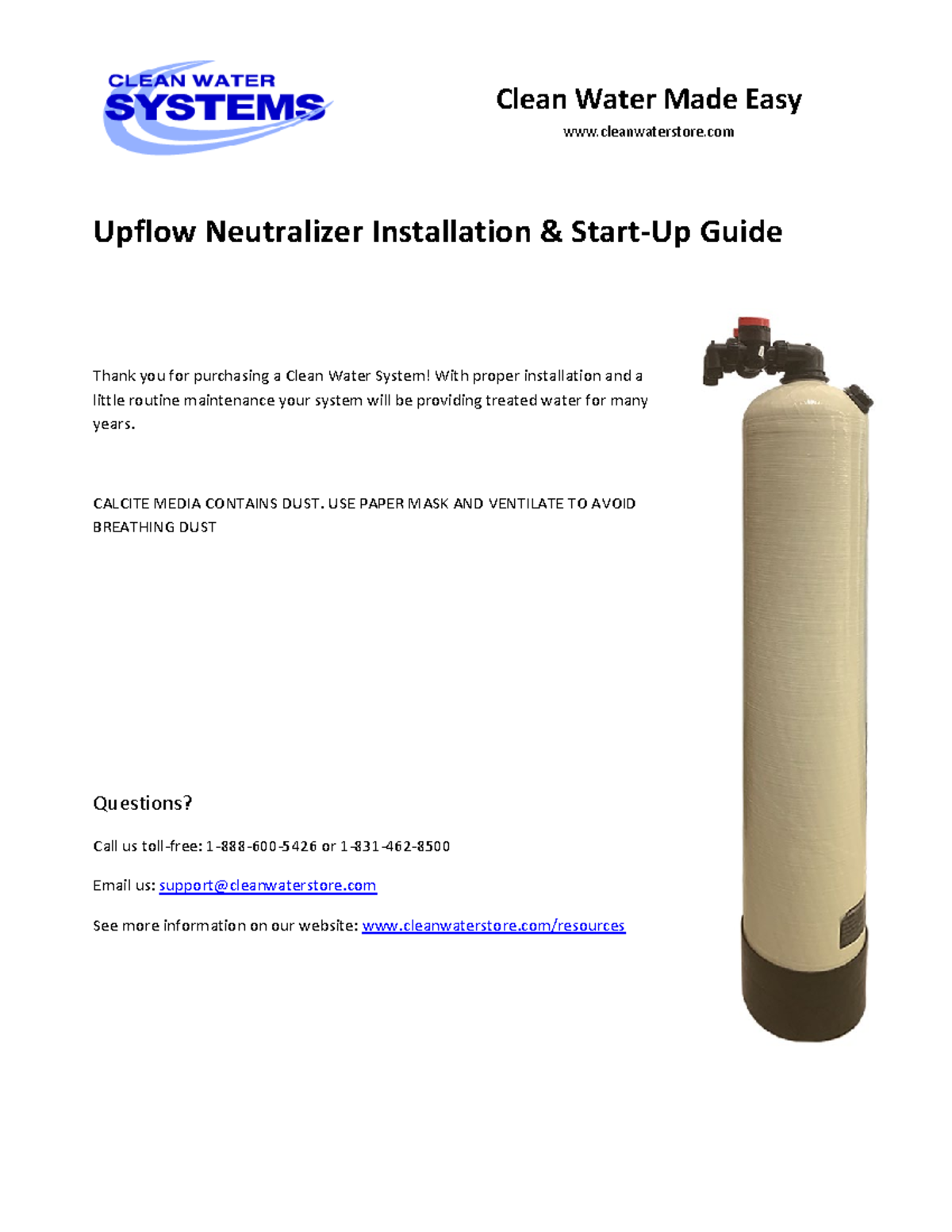 Upflow-Neutralizer-Guide - Clean Water Made Easy cleanwaterstore Upflow ...