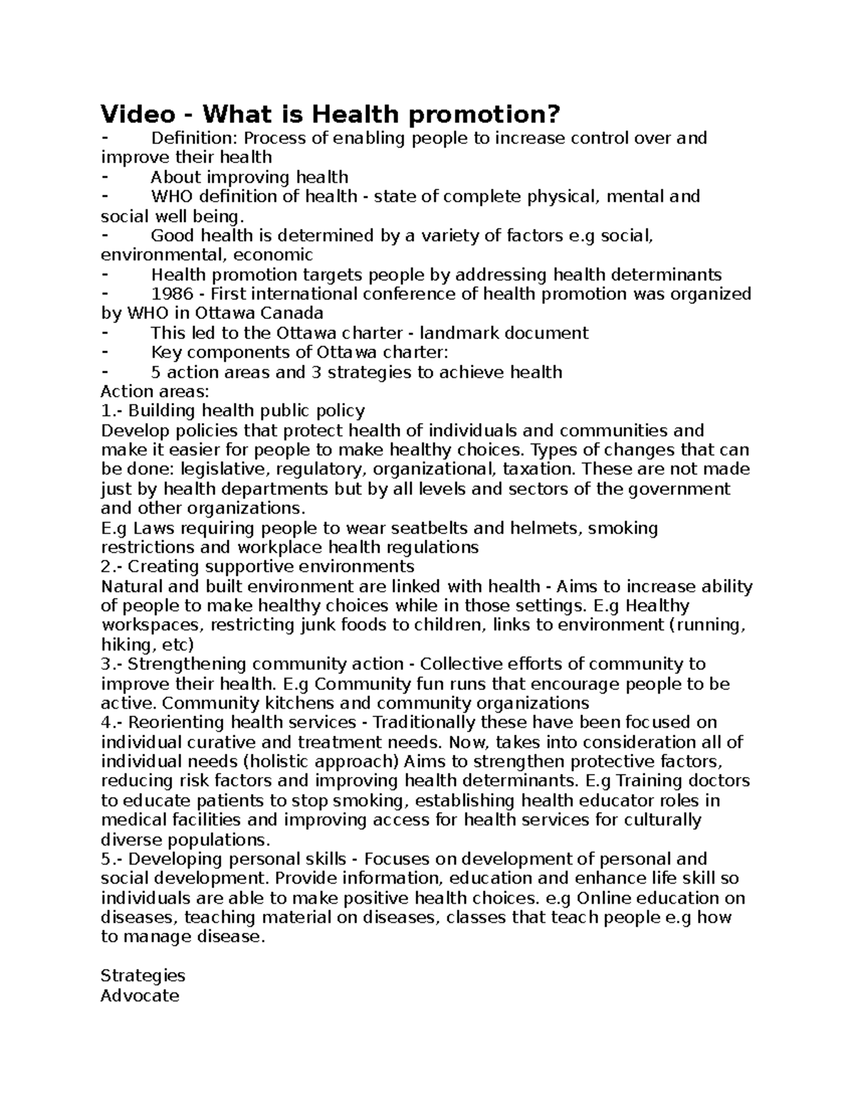 Video - What is health promotion - Video - What is Health promotion ...