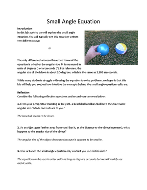 Lab 2 ASTR 1404 - Lab for Astronomy: Solar System - Forensic Astronomy Introduction Forensic ...