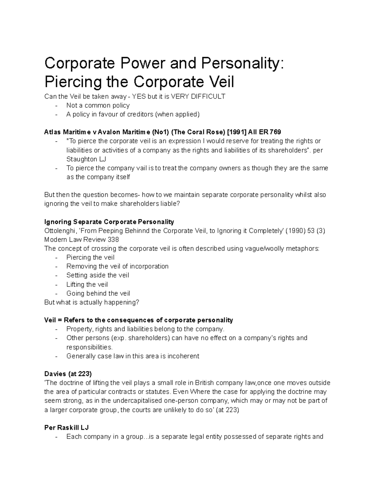 Lecture T1 L2 Part 2 - Topic 1, P2: Corporate Power and Personality ...