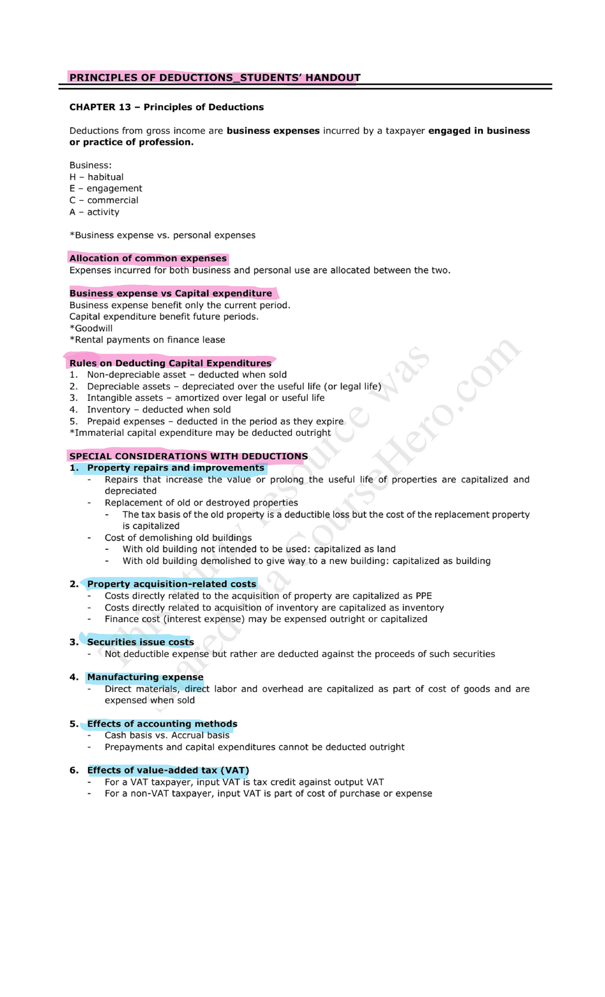 Taxfinals Notes - THE EXPANDED SENIOR CITIZEN’S ACT OF 2003 (RA 9257 ...