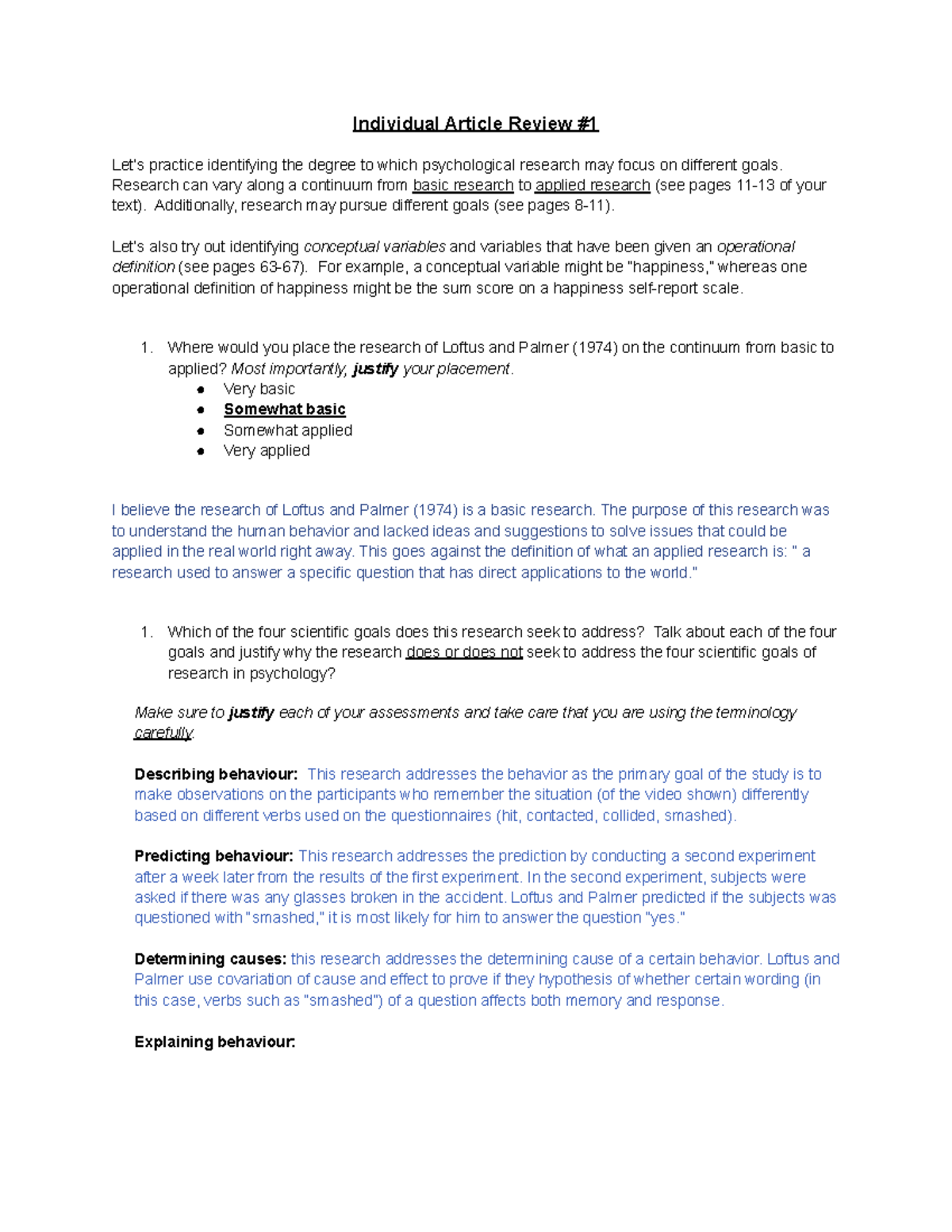 Individual Article Review #1 - Individual Article Review Let’s practice ...