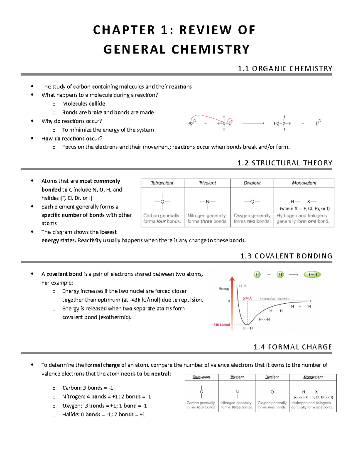 Chapter 1 - CHAPTER 1: REVIEW OF GENERAL CHEMISTRY 1 .1 OR GA NIC CH EM ...