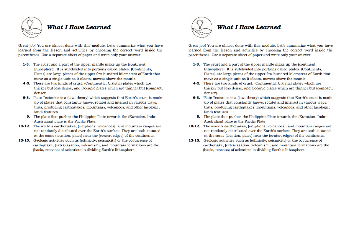 1Q module 1 what have i learned - Computer Programming 2 - Studocu