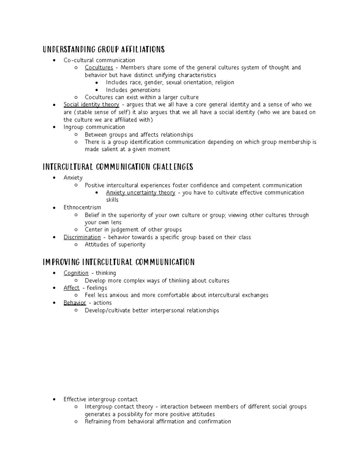 Understanding Group Affiliations - UNDERSTANDING GROUP AFFILIATIONS ...