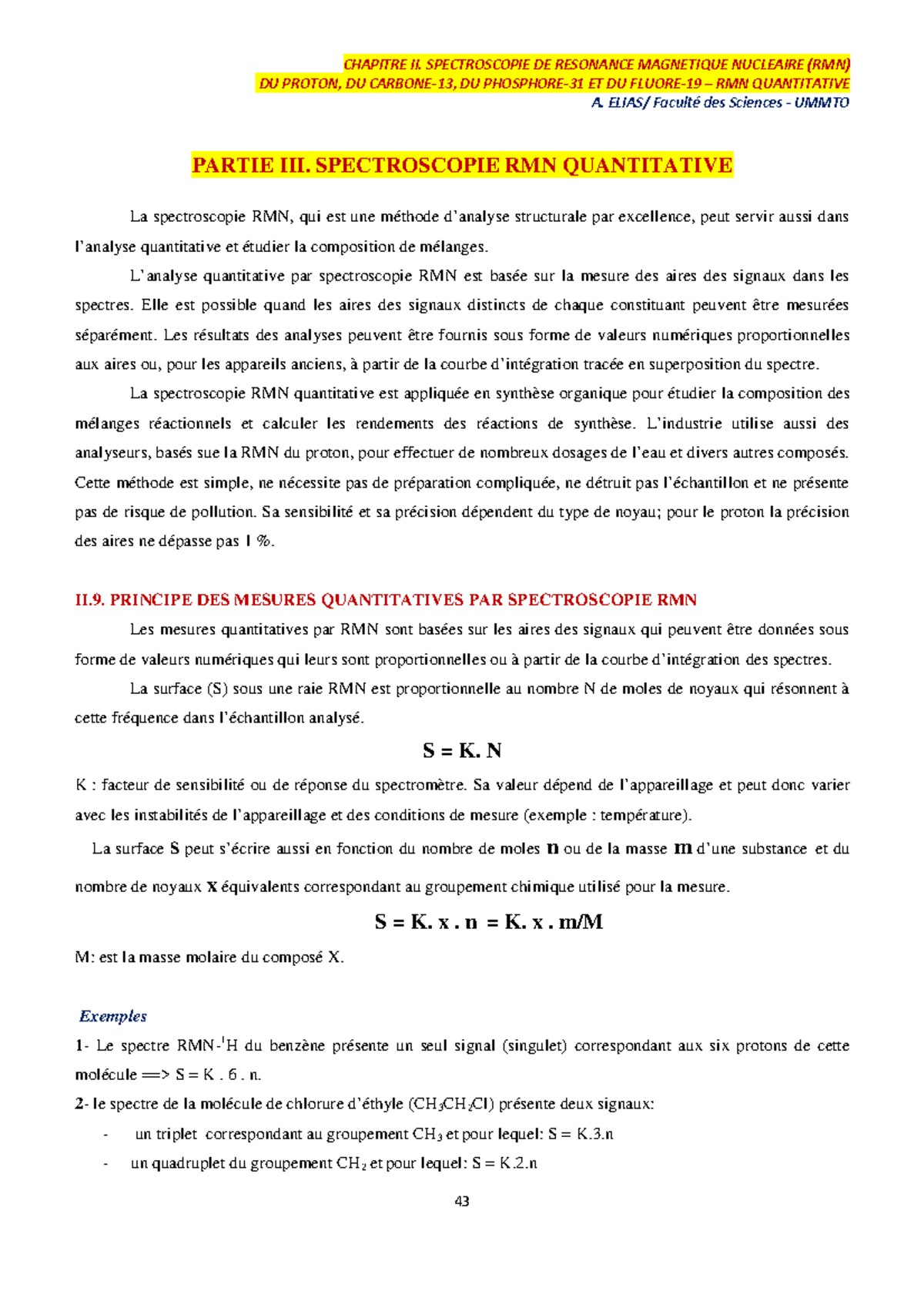 C) Partie III- Spectroscopie RMN- Quantitative-2021 - DU PROTON, DU ...