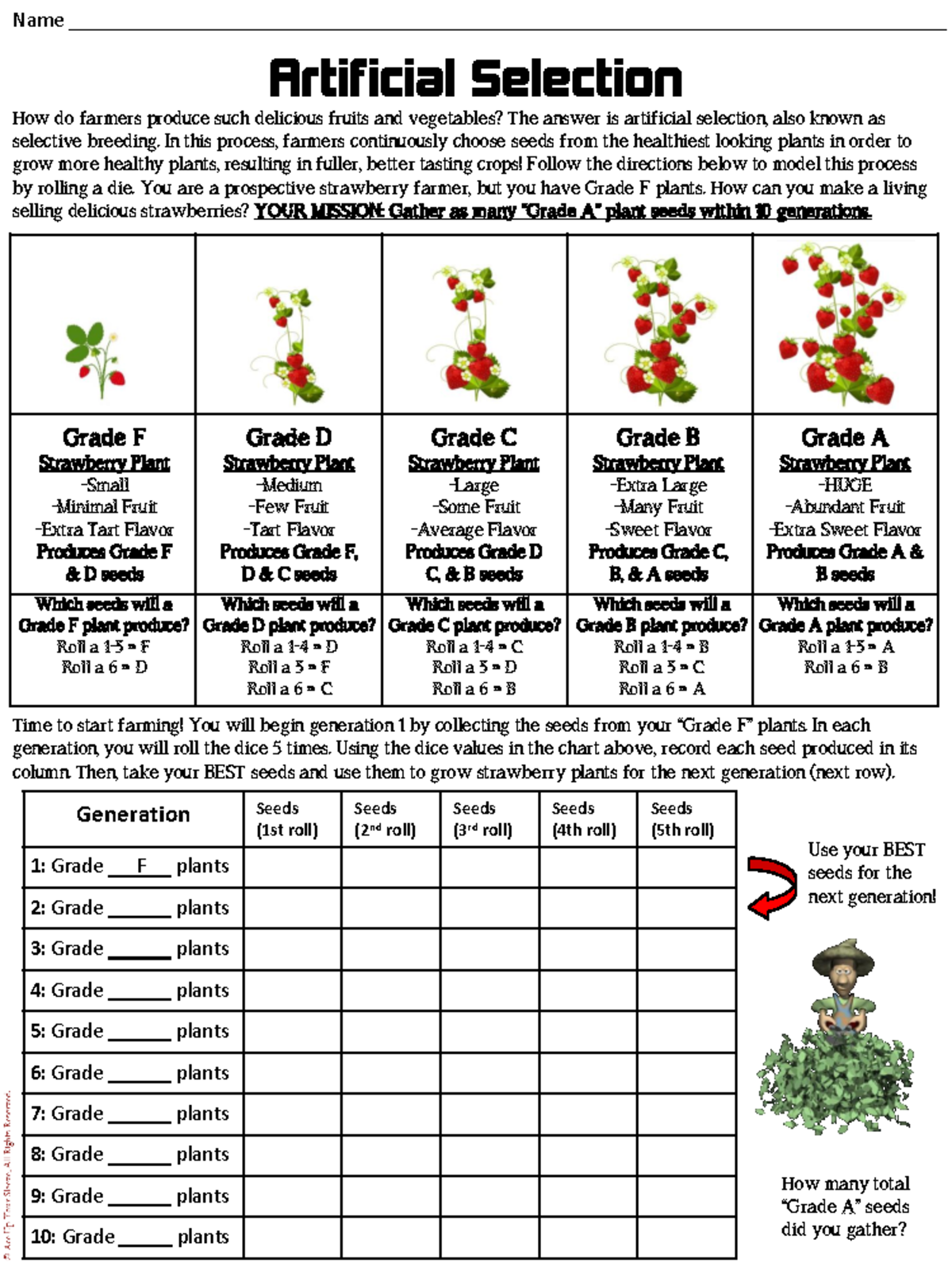 Artificial Selection Dice Lab Analyzing Interpreting Data-1 (1 ...