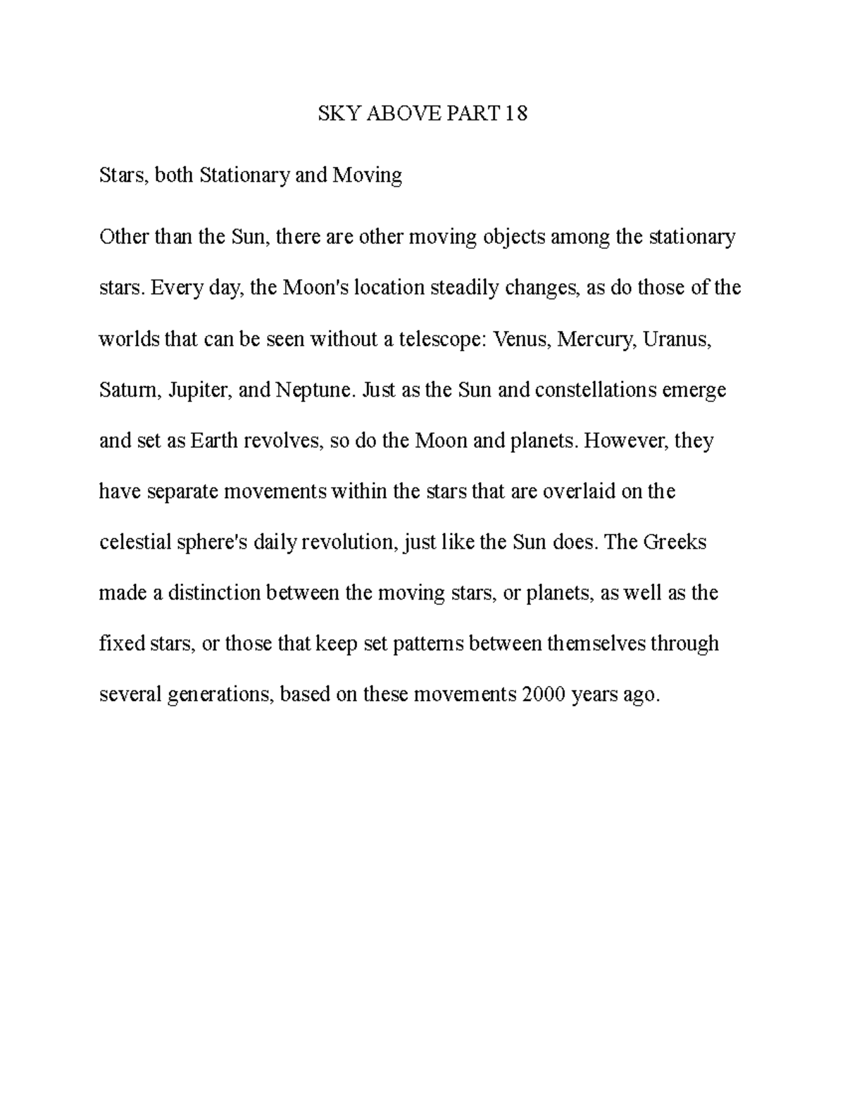 SKY Above PART 18 - Material course - SKY ABOVE PART 18 Stars, both ...