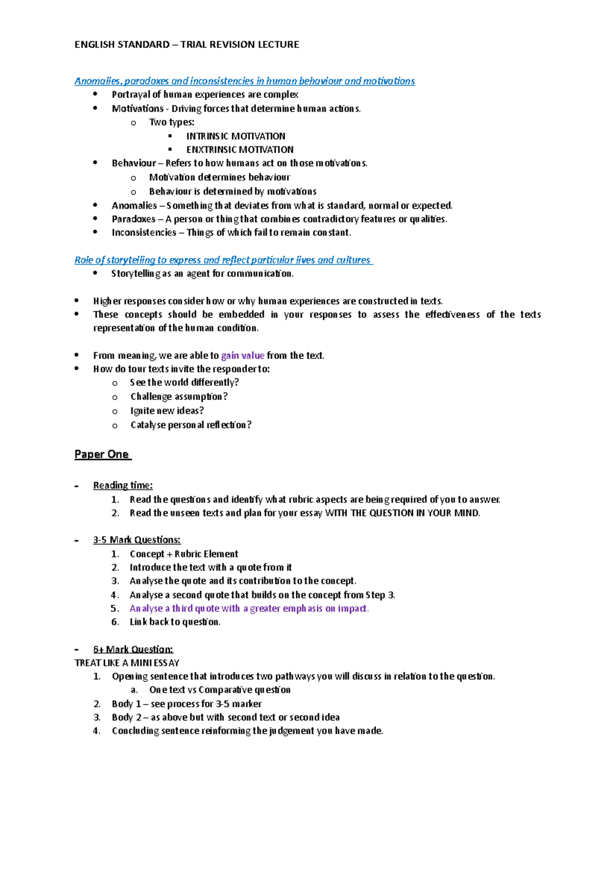 English Standard Lecture Notes - ENGLISH STANDARD – TRIAL REVISION ...