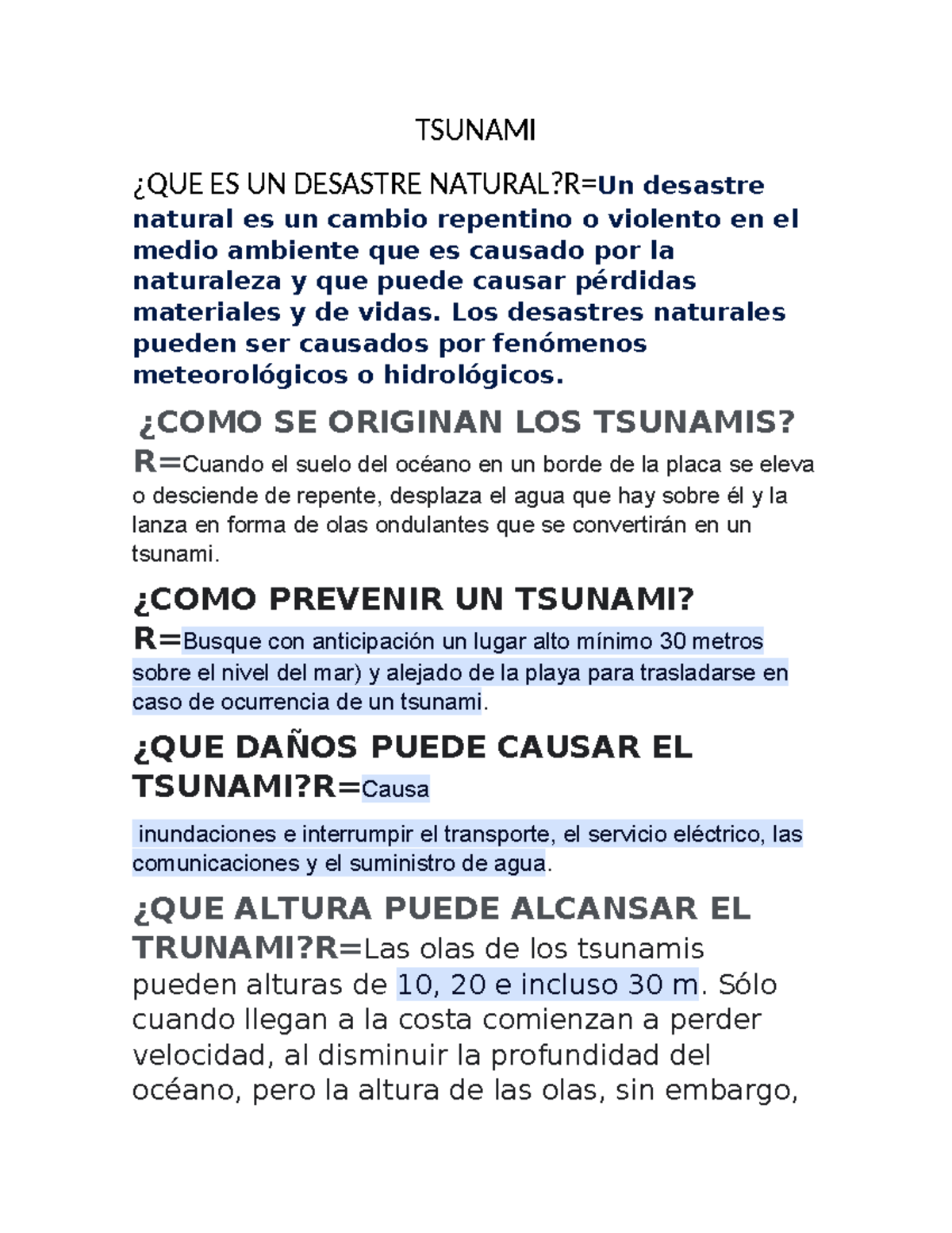 Tsunami Proyecto - Sobre los fenómenos naturales - TSUNAMI ¿QUE ES UN ...