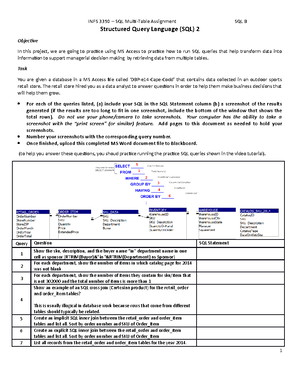 Query By Example Assignment - Students Database Query by Example Assignment Objective In this ...