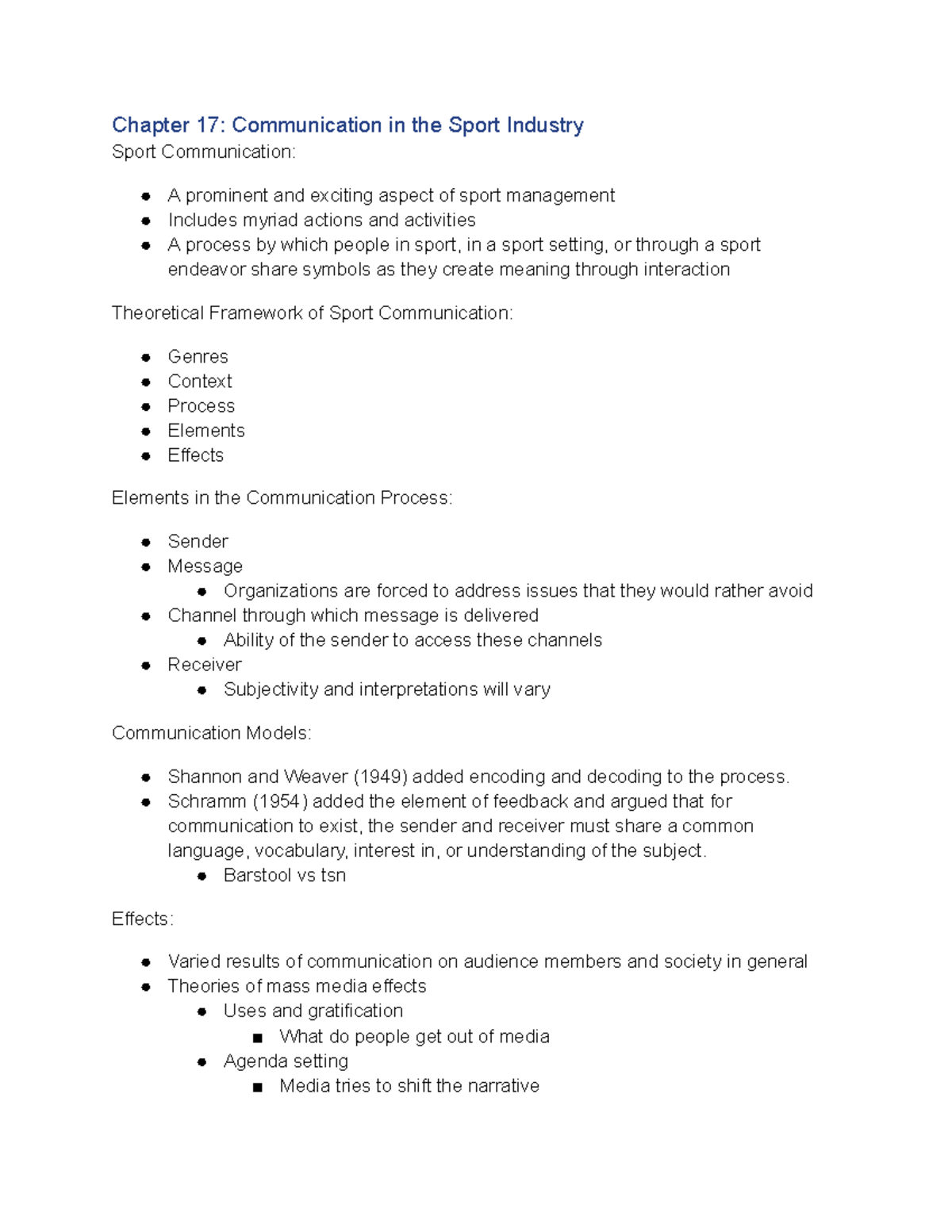 Chapter 17 Communication in the Sport Industry - Chapter 17 ...