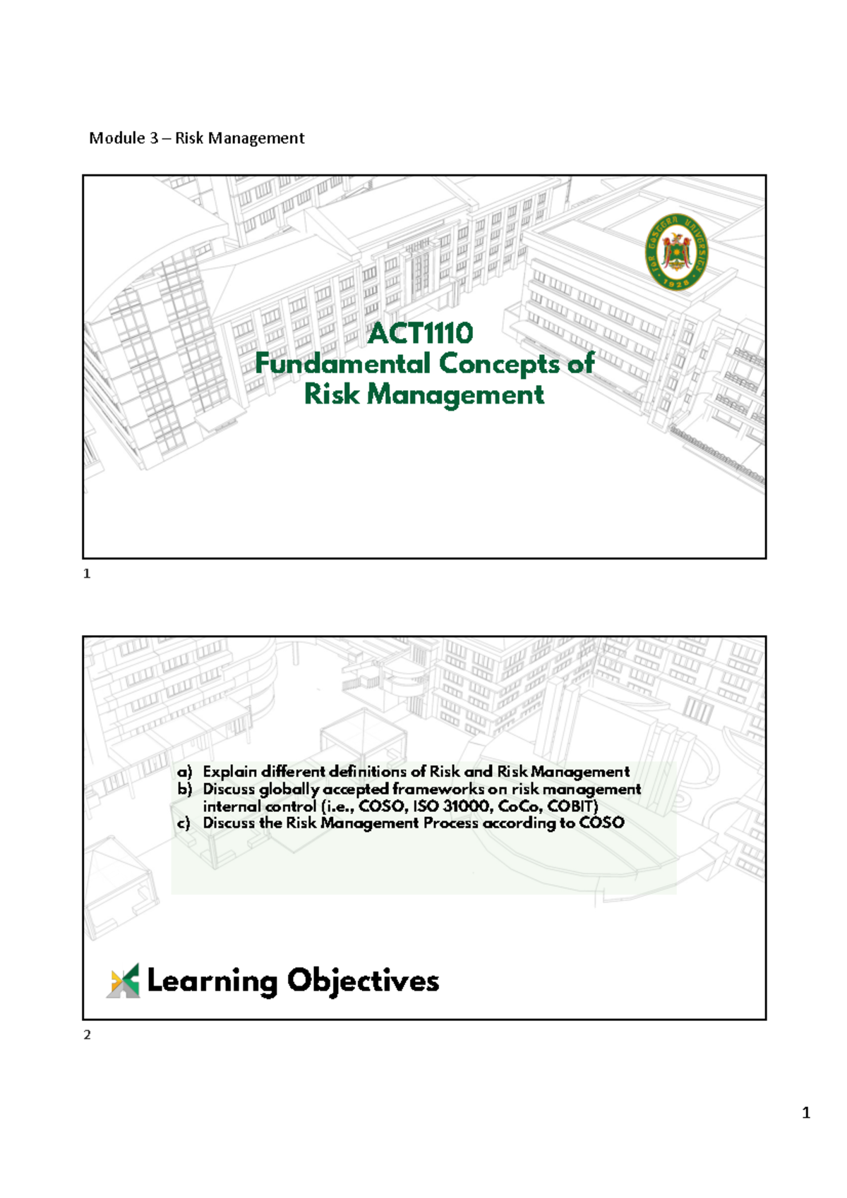 Module 3 - A comprehensive material for corporate governance, risk ...