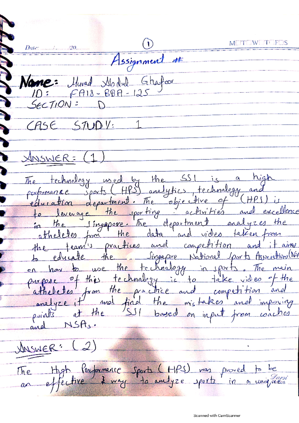 MIS (FA18-BBA-125-D) - MIS CASE STUDIES - Management Information ...