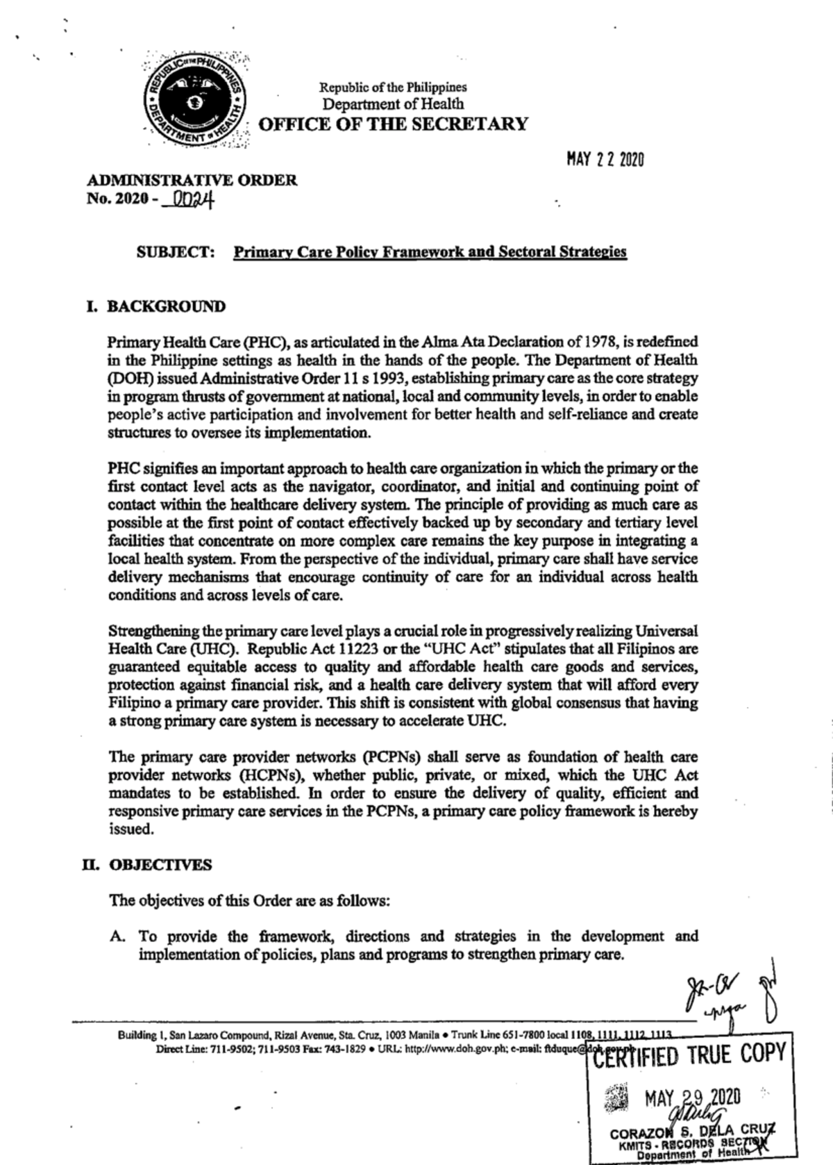 DOH AO No 2020 0024 - Hatdpg - Republic of the Philippines Department ...