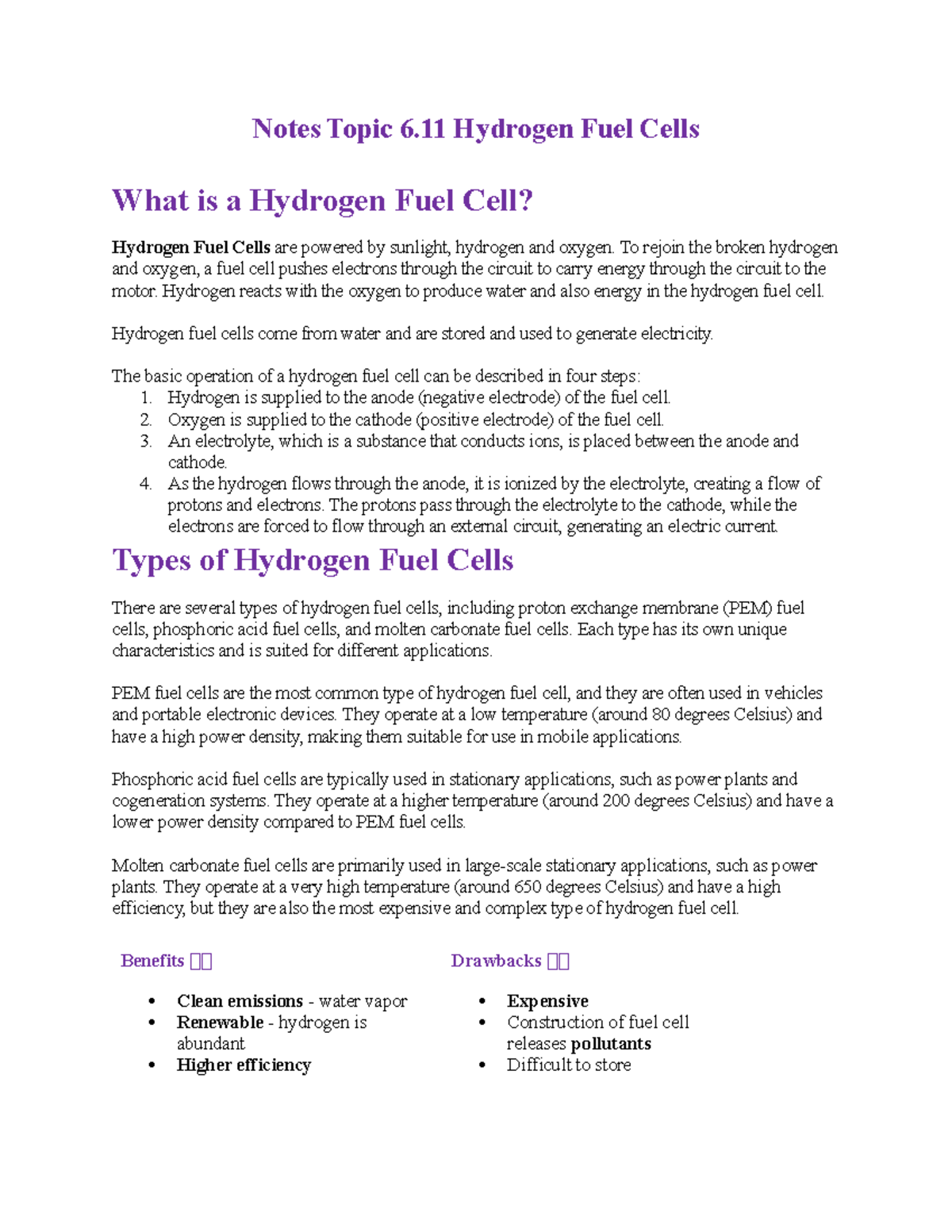 Hydrogen Fuel Cells Chemical Formula at Nicholas Rojas blog