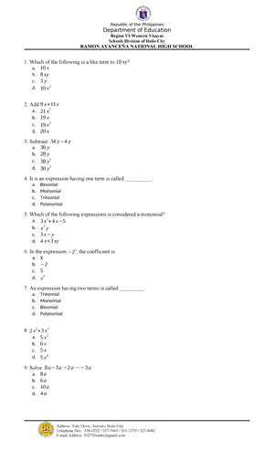 Precalculus Q2 Module-3 Final-Copy - Pre-Calculus Quarter 2 – Module 3 ...