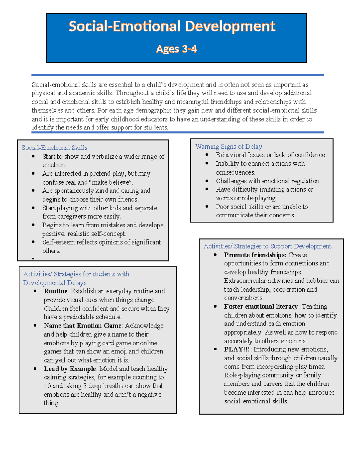 Social-emotional Skills - Throughout A Child’s Life They Will Need To 