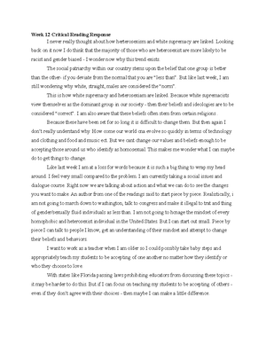 CRR Week 14 - EDUC 210 - CRR Week 14 4/25/ The Cycle of Liberation In ...