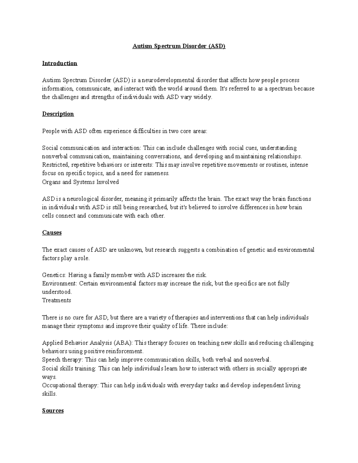 Autism Spectrum Disorder (ASD) - Autism Spectrum Disorder (ASD ...