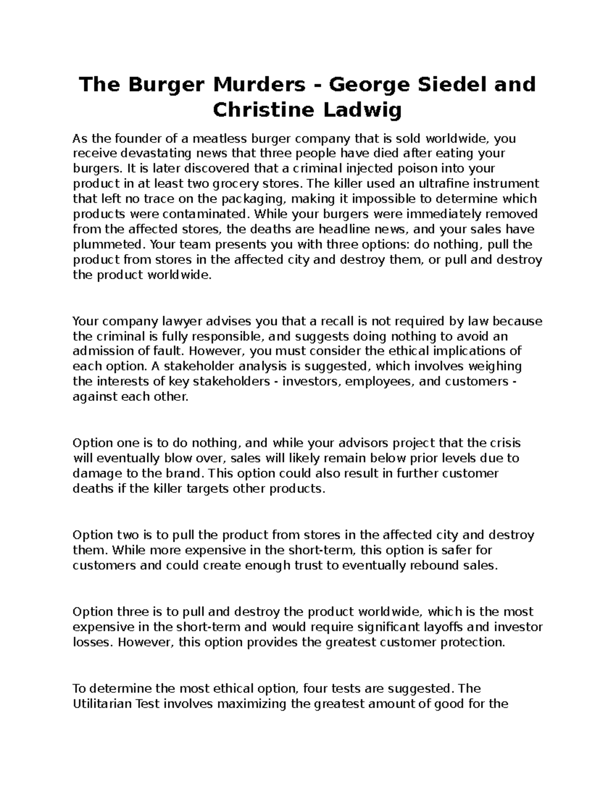 The burger murders - George Siedel and Christine Ladwig - The Burger ...