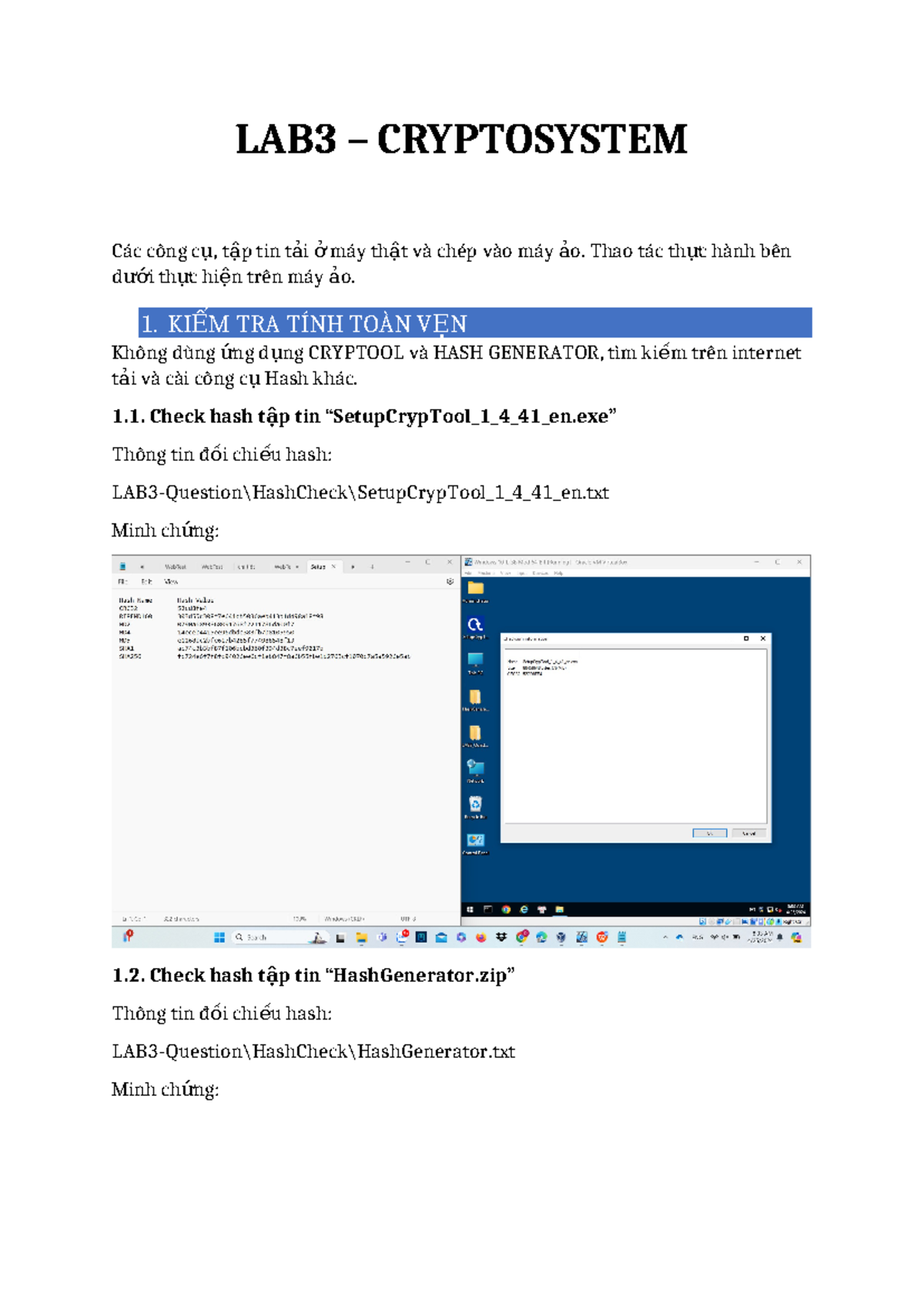 [2124801030238 ][ Nguyenngocdung]-LAB3 Cryptosystem - LAB3 – CRYPTOSYSTEM Các công c ụ, t p tin ...