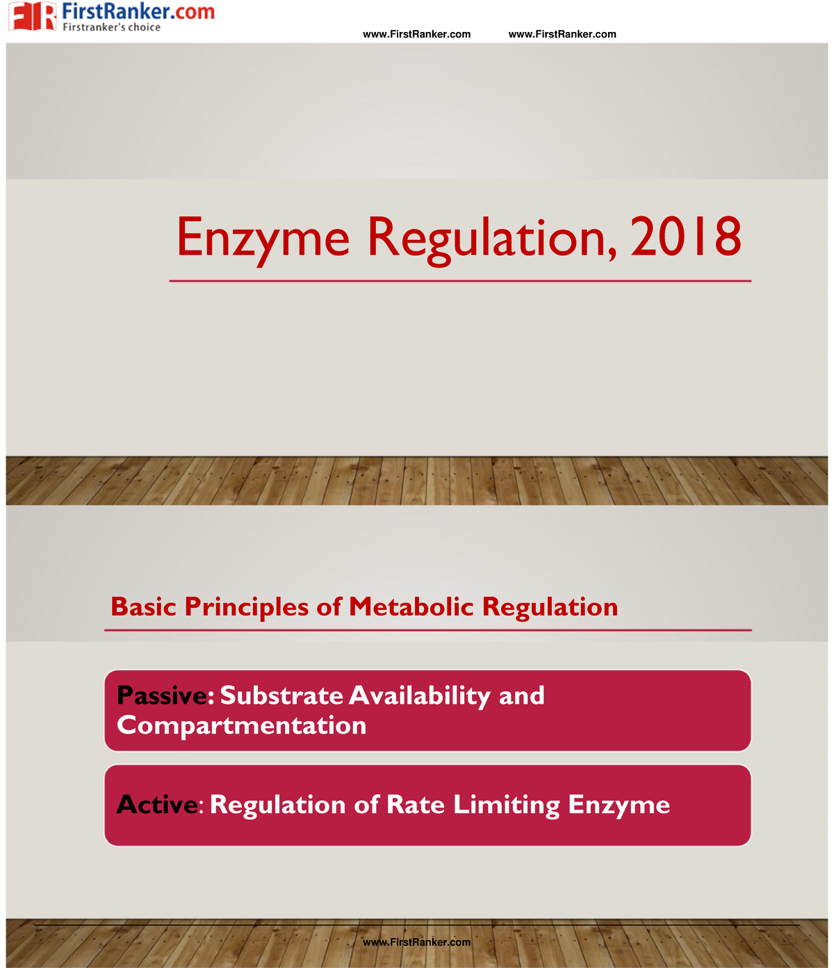 MBBS Biochemistry Notes Topic WISE Enzmes Regulation ER - FirstRanker ...