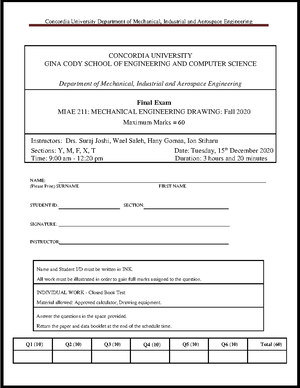 MIAE 221 outline 2023-X - MIAE 221 / X Materials Science Department of ...