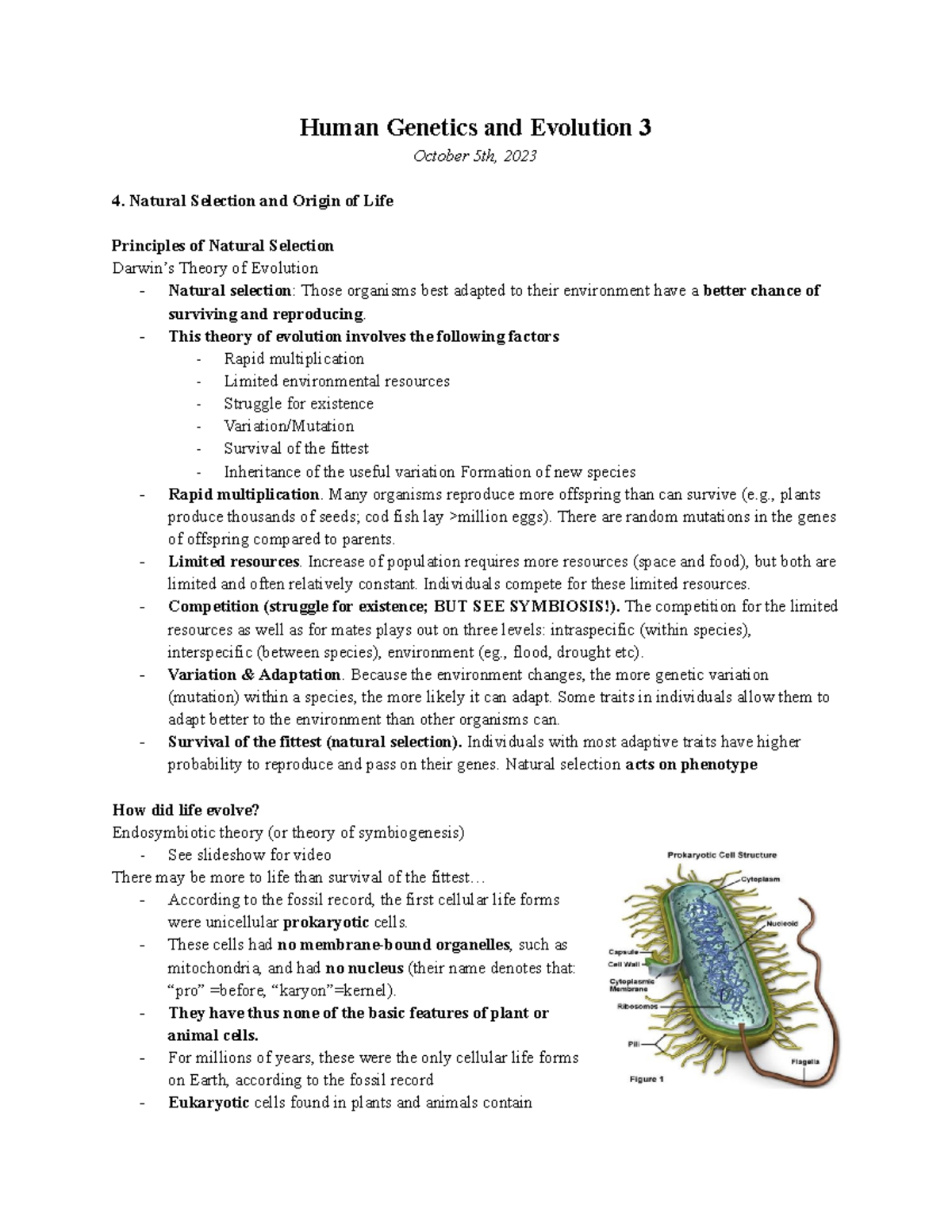 PSYC 100 - Oct 5 - Human Genetics and Evolution 3 - Human Genetics and ...